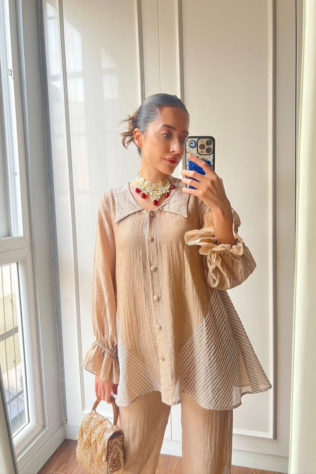 Komal Kapoor in Akira Co-ord Set - French Beige – Eekrit